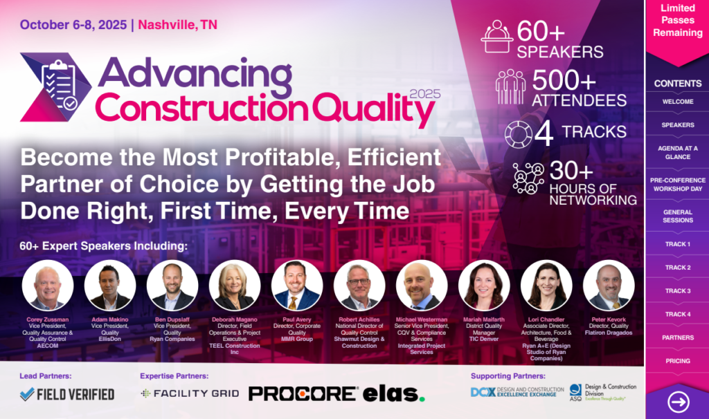 Full Event Guide - Advancing Construction Quality 2025