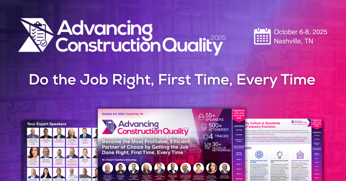 Full Event Guide - Advancing Construction Quality 2025